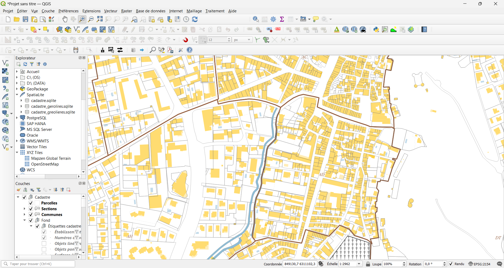 Comment utiliser l'extension cadastre - Cartographie et SIG ...